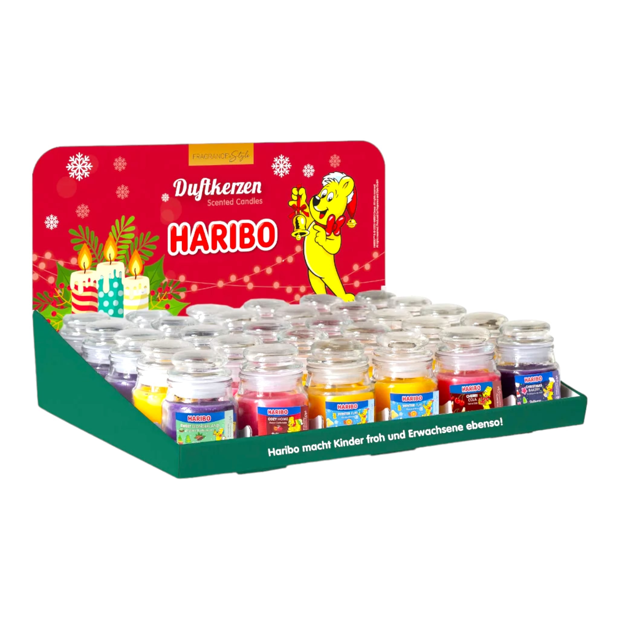 Haribo All Year Duftkerze Winter 30x85g Thekendisplay 5 sorten – Da Meso