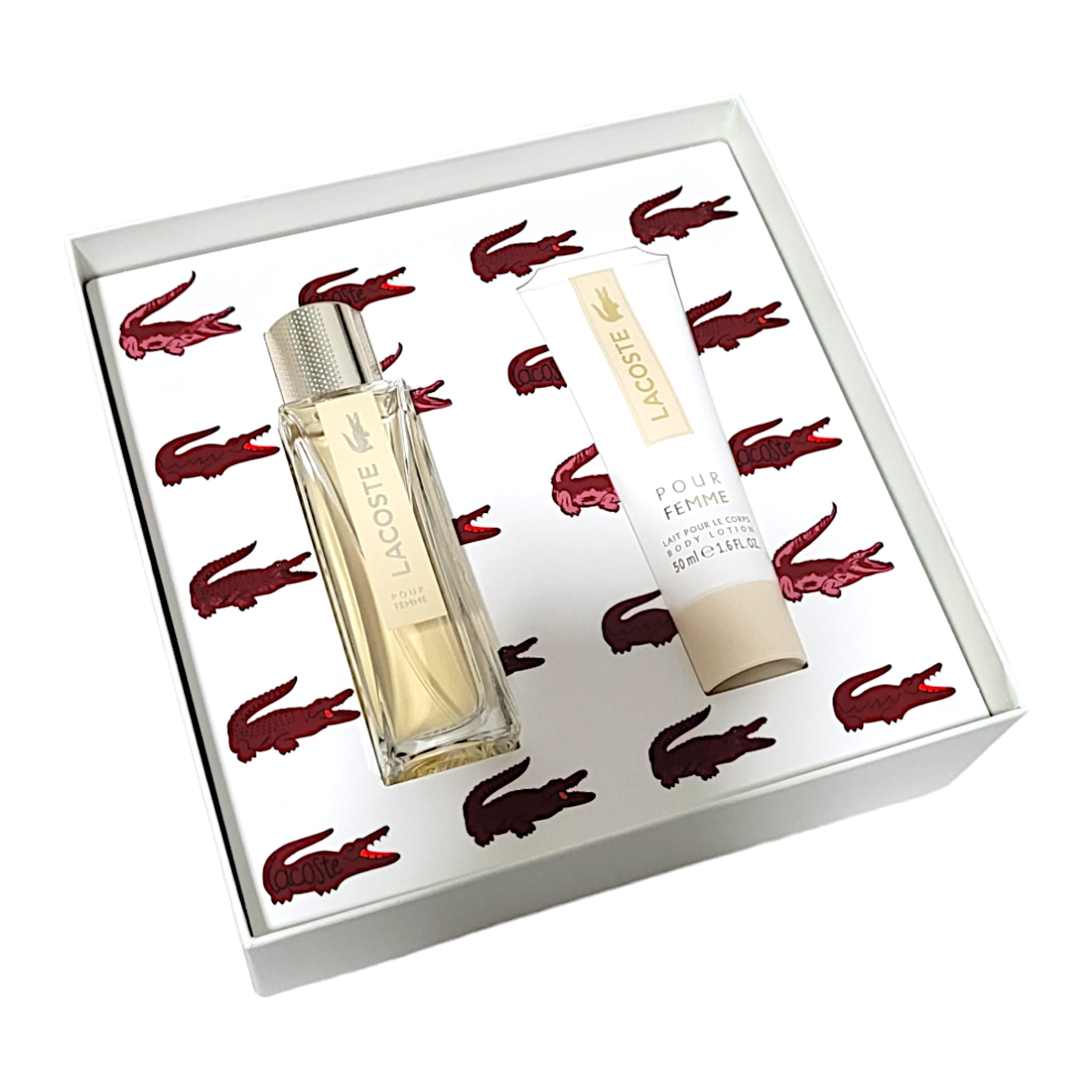 Lacoste Pour Femme Eau de Parfum 50 ml Body Lotion 50 Set – Da Meso